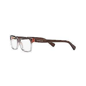 Coach HC6089 Prescription Eyewear Frames, Transparent Purple Gradient/Demo Lens, 51 mm
