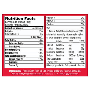 Snappy Movie Theater Butter Microwave Popcorn, 3.5 oz, 48 Pack