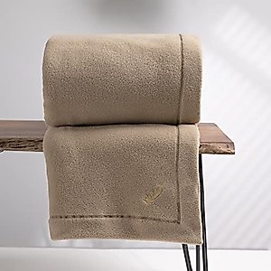 Ultra-Soft Sobellux Fleece Blanket, 100% Spun Poly for Plush Comfort, (Available in a Variety of Colors and Sizes) (108X90- King, Sand)