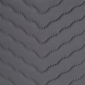 Richards Homewares China Storage Chest, for Starter 4-Piece Set, Quilted Micro Fiber-Gray