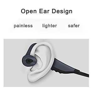 Mosonnytee Bone Conduction Headphones Swimming Headphones Underwater Waterproof Headphones for Swimming Headphones with Microphone Open Ear Headphones Workout Headphones for Sports Running