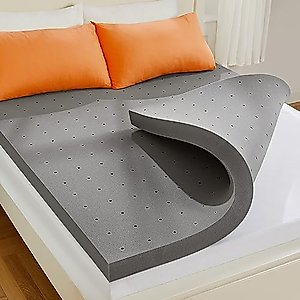 PERLECARE 3 Inch Twin Mattress Topper, Memory Foam Mattress Topper for Cooling Sleep, Bamboo Charcoal Infusion for Odor Absorption, CertiPUR-US Certified