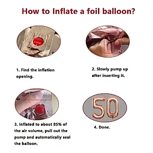 50th Birthday Decorations Women, Rose Gold 50 Birthday Party Decorations for Her, Happy Birthday Banner, Curtains, Table Runner, Balloons Set for Fifty Year Old Party