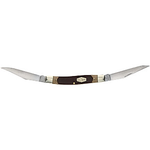 Old Timer 77OT Muskrat 6.9in Traditional Folding Pocket Knife with 2 High Carbon Stainless Steel Blades, Ergonomic Sawcut Handle, and Convenient Size for EDC, Hunting, Camping, Whittling, and Outdoors