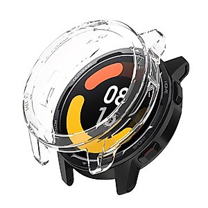 Watch Face Cover Compatible with Xiaomi Mi Watch Color 2/Watch S1 Active Smartwatch Case Accessories (No Screen Protector) Protective Cover for Mi Watch Color 2 (Clear)