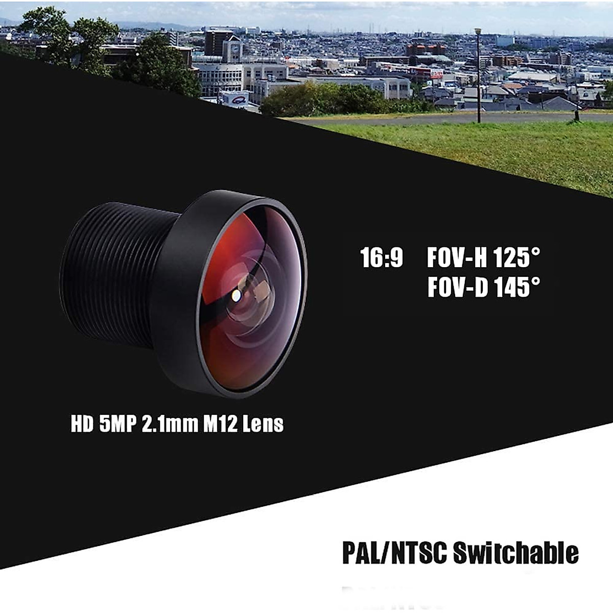 FPV Camera Foxeer Razer Mini 1/3 CMOS HD 5MP 2.1mm Lens 1200TVL 4:3 PAL/NTSC Switchable Support 4.5V-25V Input Voltage for FPV Quadcopter Racing Drone
