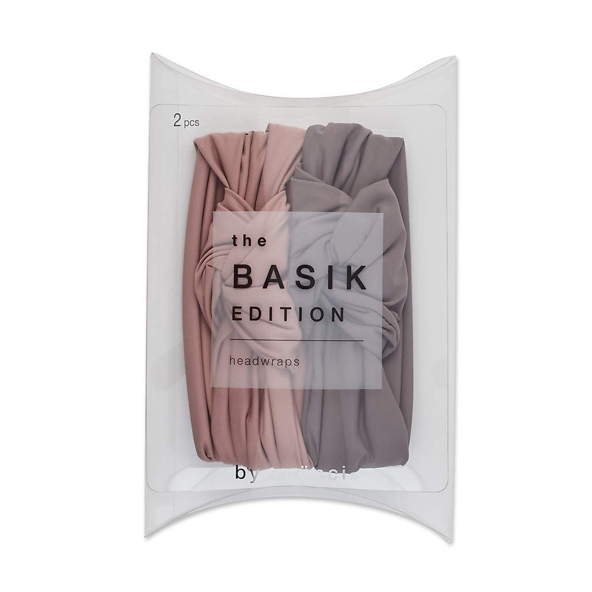 Scunci by Conair Soft Knot Headwraps in Neutral Mauve and Dark Grey, 2 Count