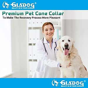 Soft Inflatable Dog Cone Collar Set, Protective Dog Donut Collar with a Comfy Plastic Cone for Dogs After Surgery, 2 E-Collars Protect More Areas, Adjustable Dog Cones for Large Medium Small Dog