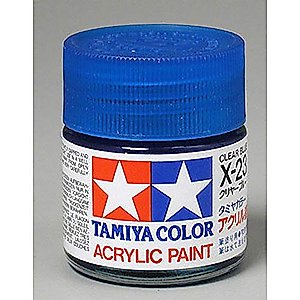 TAMIYA Acrylic X23 GlossClear Blue TAM81023 Plastics Paint Acrylic