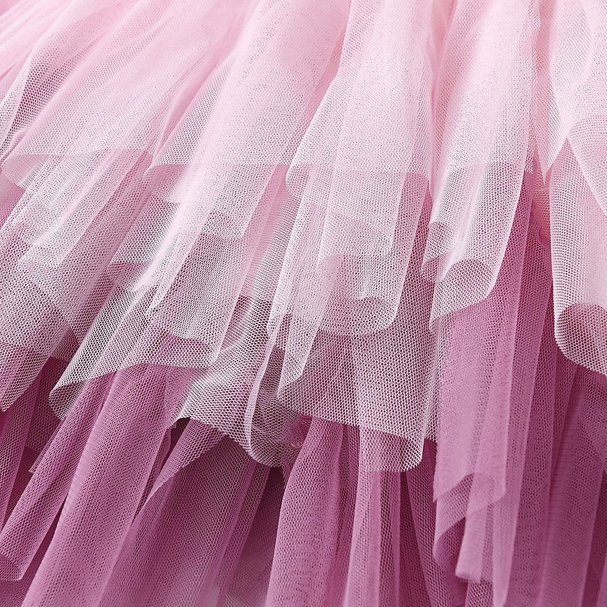 DXTON Kids Baby Girls Tutu Toddler Rainbow Flower Tulle Skirt SK215 3T