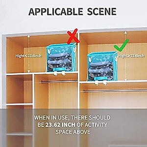 HNQH Pull-Down Closet Organizer Shelves,Clear Front Panel Storage Organizer Hanging Closet Wardrobe Storage Shelves, Clothes Handbag Shoes Accessories Storage
