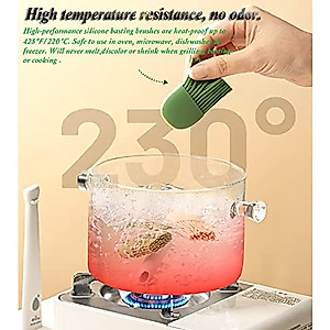 Silicone Basting Brush and Pastry Brush for Baking, Use as BBQ Grill Brush, Turkey Baster, Oil Brush for Cooking Brush - Food Brush - Sauce Brush for Kitchen - Silicone Brush Cooking (Green)