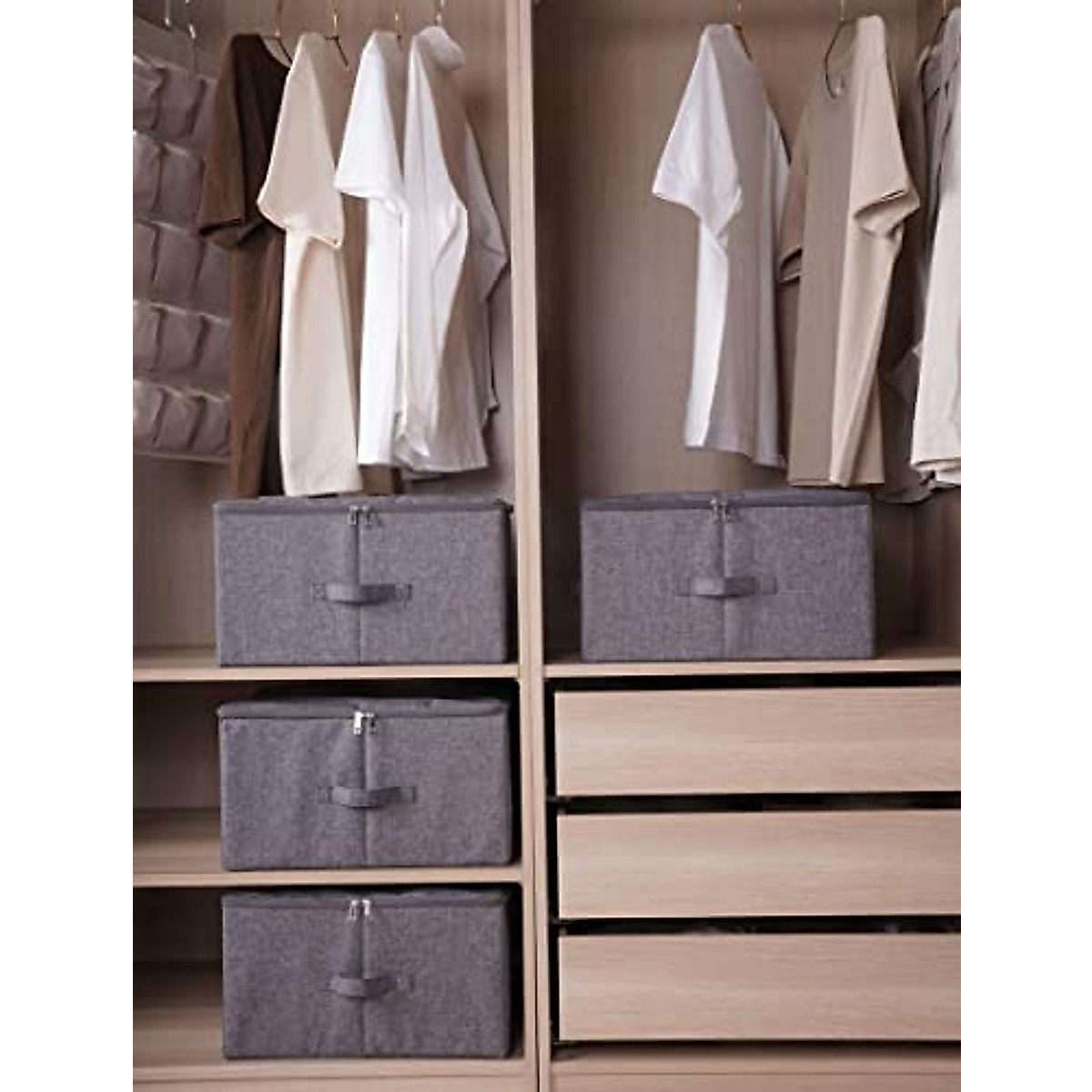 iwill CREATE PRO Underbed Storage Containers, 2pcs Storage Bins, Black Gray