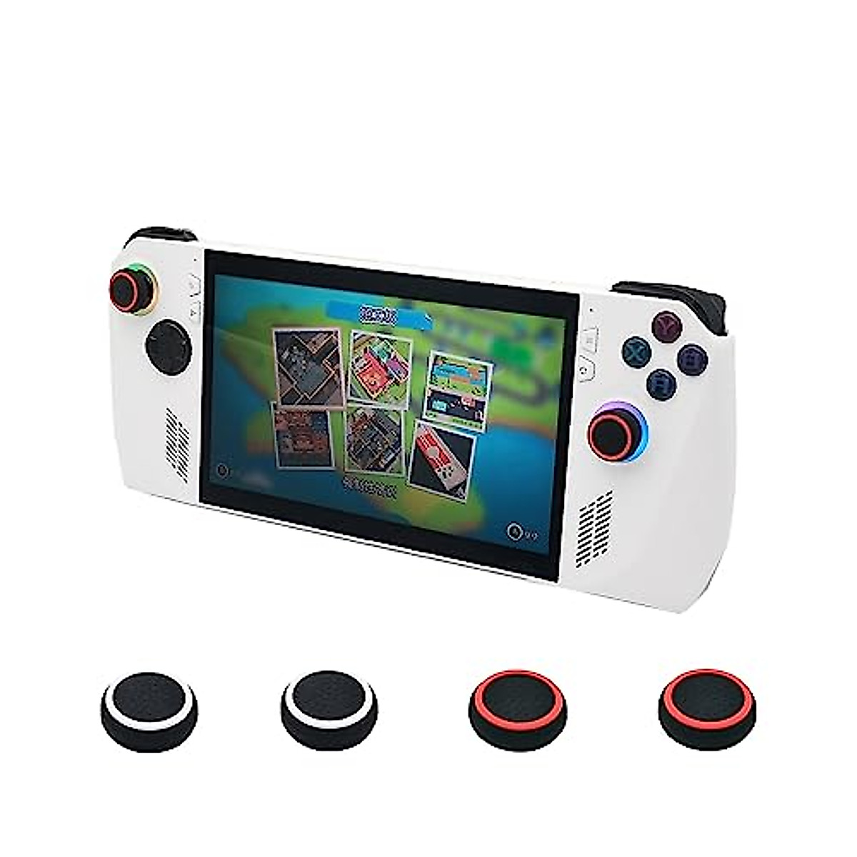 Joystick Replacement Cap Thumb Grip for Rog Ally Gaming Console, Silicone Joystick Cap Analog Stick Cap, 3D Analog Cap Skin Replacement Part (Pack of 4)