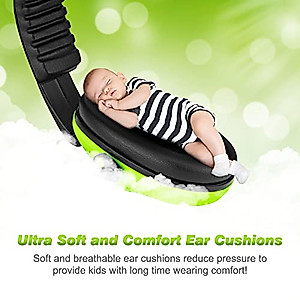 BlueFire Kids Noise Cancelling Ear Muffs, 2 Pack Sound Blocking Over Ear Headphones, Foldable Hearing Protection Ear Muffs for Children/Adults, Noise Reduction Muffs for Sleeping, Studying, Shooting