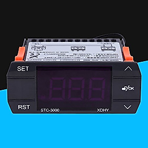 Walfront STC-3000 110V-220V Digital Temperature Controller Thermostat with Sensor(110-220V30A)