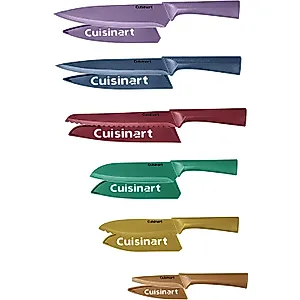 Cuisinart C55-12PMC Advantage 12 Piece Metallic Knife Set With Blade Guards, Multicolor