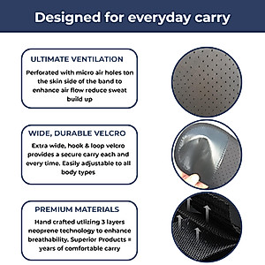 Belly Band Holster for Active Concealed Carry | Universal Design | IWB/OWB Pistol Belt | RFID Blocking Water Proof Zipper Gear Pocket | Spare Mag Pouch | Running, Hiking, Jogging