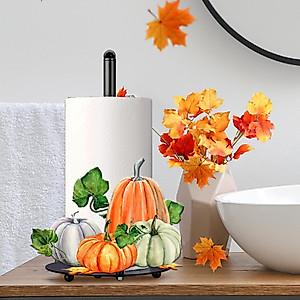 Christmas Paper Towel Holder, Santa Claus Bathroom Decor Accessories Paper Towel Holder Stand, Christmas Kitchen Decor, Modern Metal Christmas Decorations - Large Towel Stand for Countertop