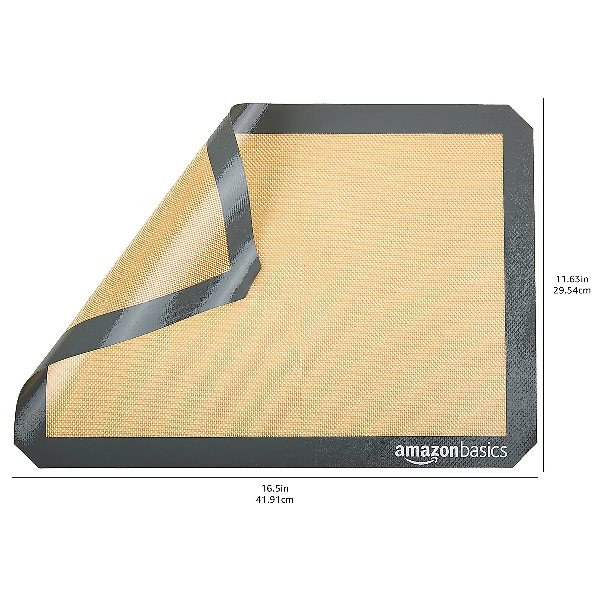 Amazon Basics Silicone, Non-Stick, Food Safe Baking Mat - Pack of 2