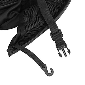 Universal Stroller Sun Shade Sun Shield Anti-UV Pushchair Sun Cover Windproof Umbrella Breathable Car Seats Sunshade Awning with Adjustable Strap Canopy Accessories for Toddlers Outdoor Use (Black)