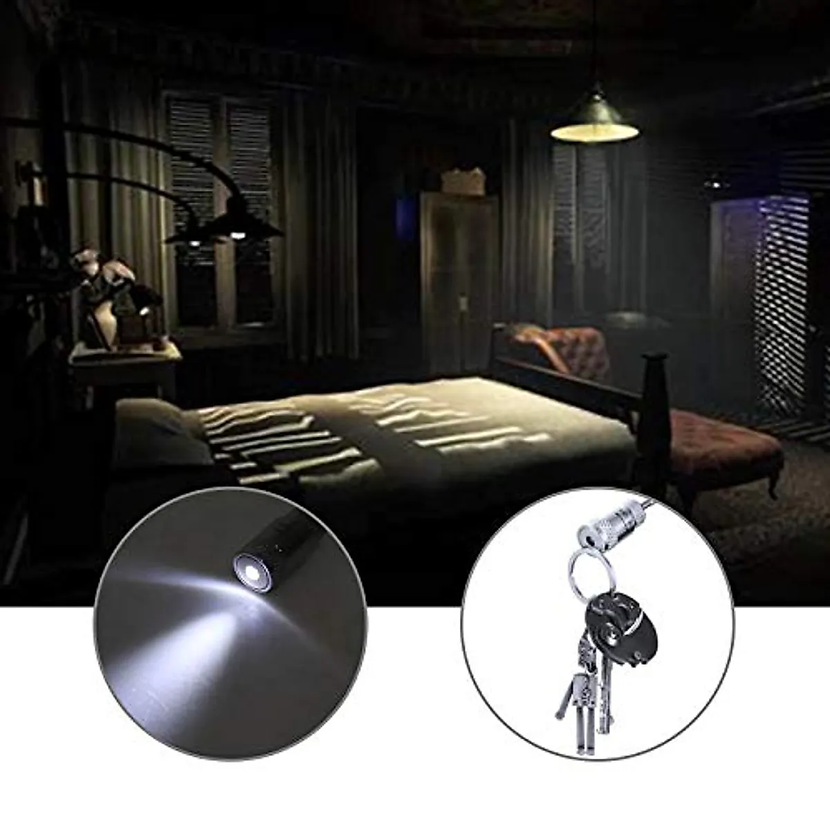 6Pack Telescoping Magnetic Pick-Up Tool with 15lb/1lb Pick Up Rod, Round and Square 360° Swivel Adjustable Inspection Mirror and Telescoping Flexible LED Flashlight
