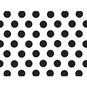 Black and White Polka Dot Tissue Paper - 20 Inch x 30 Inch - 24 XL Sheets Premium Paper Made in USA
