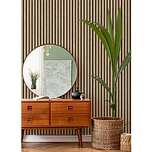 Oak Slat Wood Peel and Stick Wallpaper