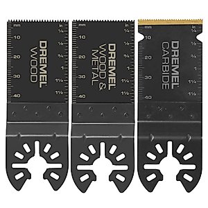 Dremel MM488B Oscillating Multitool Blade Variety Pack, Universal Flush Cut Saw Blades