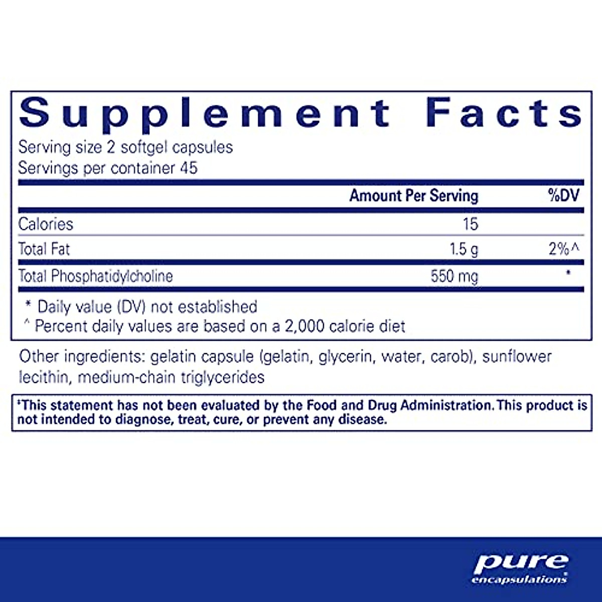 Pure Encapsulations Phosphatidylcholine | Support for Cellular and Cognitive Function and Liver Health | 90 Softgel Capsules