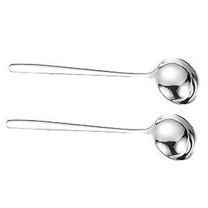 VINTORKY Slotted Spoon Big Ladle Spoon s Tea s Stainless Steel Soup Spoon Soup Ladle
