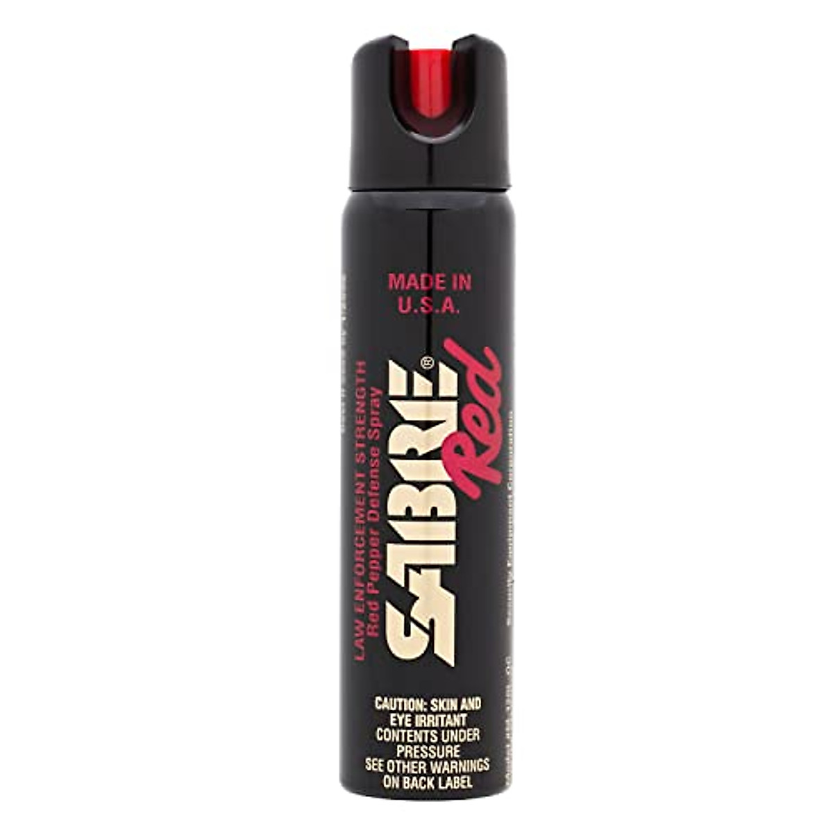 SABRE Magnum 120 Pepper Spray, 35 Bursts, 12-Foot (4-Meter) Range, Extra Large 92.4 Gram Canister, Wide Cone Spray Pattern, UV Marking Dye, Twist Lock Safety, Black