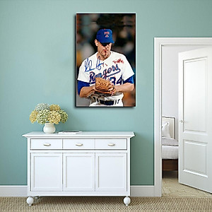BIVVI Nolan Ryan Canvas Poster Wall Art Decor Print Picture Paintings for Living Room Bedroom Decoration Unframe: Unframe:12x18inch(30x45cm)