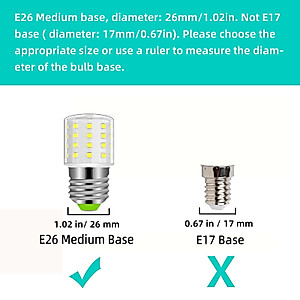 hekmazon Led Refrigerator KEI D34L Light Bulb AC 100-265V 3.5W 40W Halogen Equivalent E26 Medium Base Daylight White 6100K 500Lm Pack of 1
