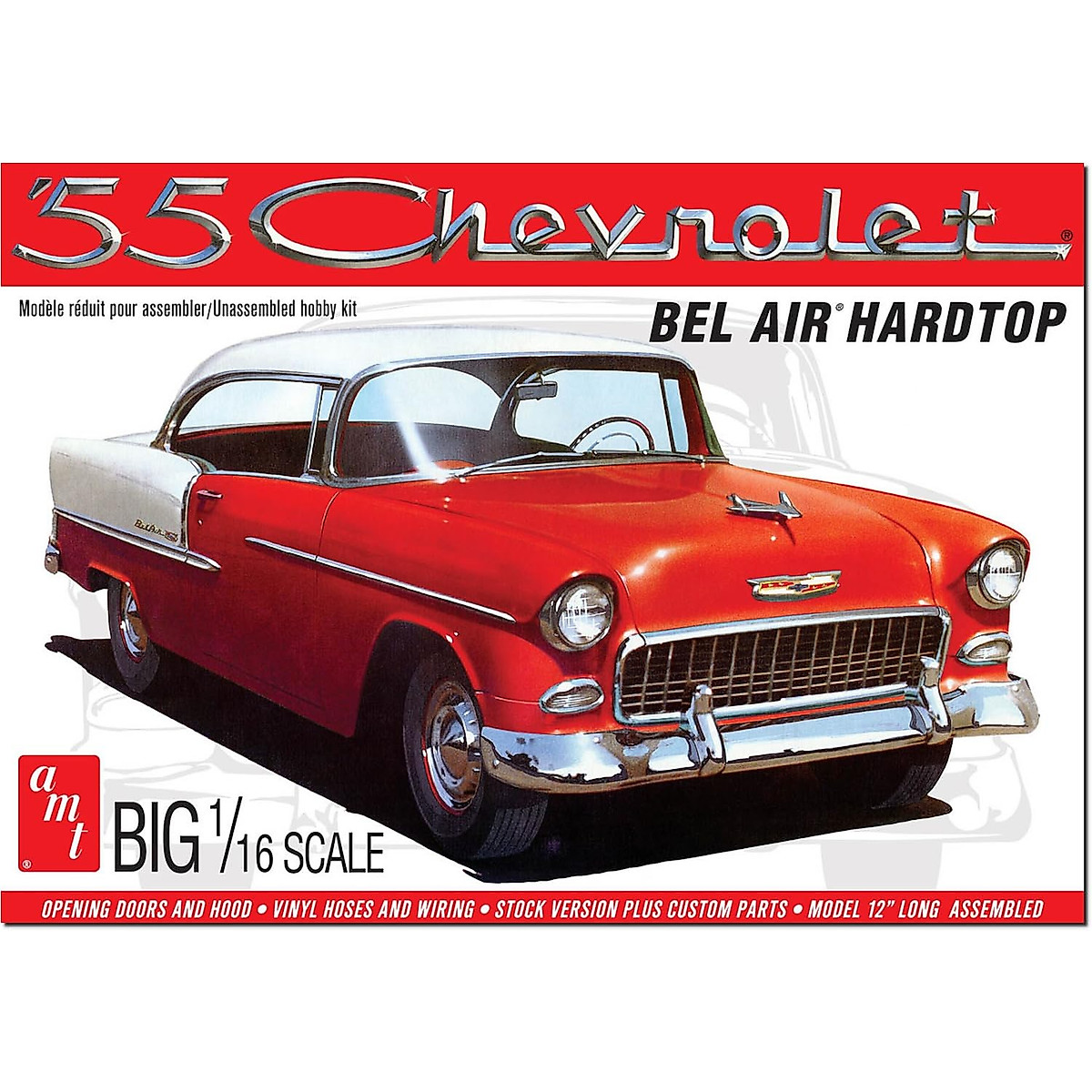 AMT 1955 Chevy Bel Air Hardtop 1:16 Scale Model Kit