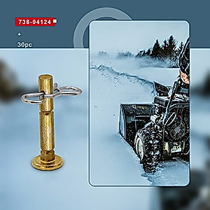 HYYLU (30 Packs) 738-04124 Shear Pins & 714-04040 Cotter Pins, Fits for MTD Craftsman Cub Cadet Troy Bilt SnowBlowers 738-05273 Snow Throwers - 30 Pcs (1/4" x 1-5/8") Snowblower Shear Pins