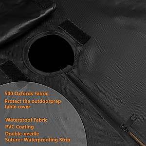 Kovshuiwe Square Patio Table Cover with Umbrella Hole Heavy Duty Waterproof 600D Oxford Fabric Outdoor Lawn Patio Furniture Covers (Square-88"L x 58"W x 23.6"H)