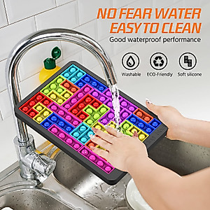 Fidget Toys - Party Favors for Kids Ages 8-12 - Big Size Push Pop Bubble Fidget Sensory Toy for Autistic Children and Adults, Toddler Toys can Relieve Stress & Anxiety, Jigsaw Puzzle Games for Girl