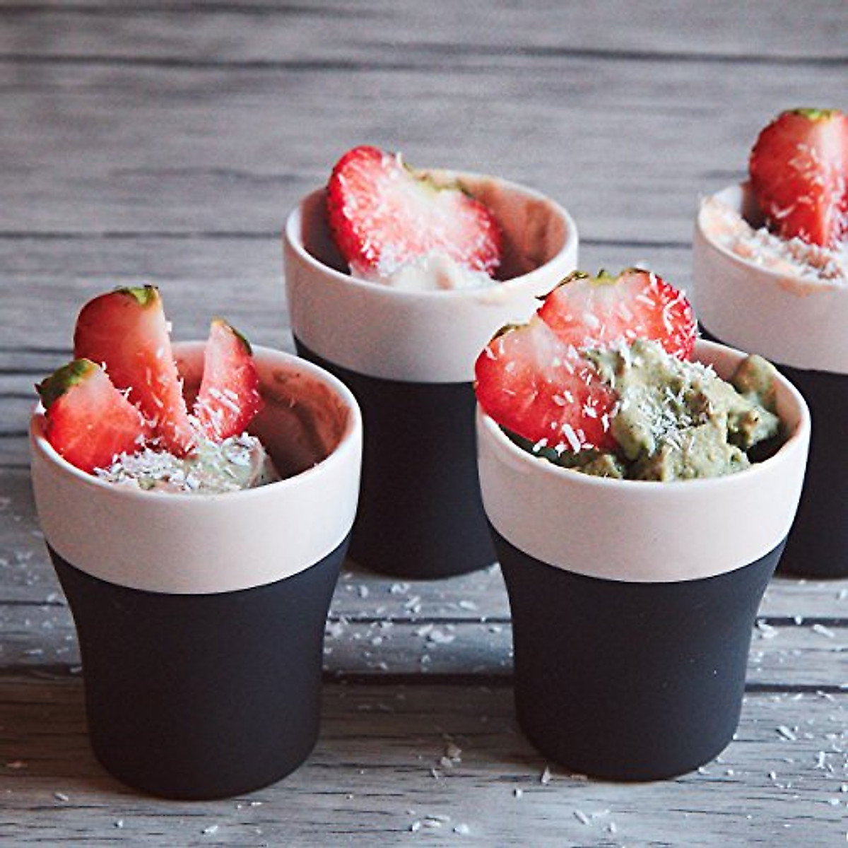 Magisso Line Shot Glass, Black/White