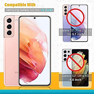 UniqueMe [3+3 Pack Compatible with Samsung Galaxy S21 5G - 6.2 inch Tempered Glass + Camera Lens Protector Screen Protector with Easy Installation Frame[9H Hardness][Not for Samsung S21 Plus]