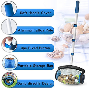 Zozen Nut Gatherer, Walnut Picker Upper Roller, Pinecone Picker Upper - Side Opening Dump | Apply to Walnut, Pecan, Hickory, Chestnuts, Buckeyes, Golf, Crab Apple Objects Size 1'' to 2.5''; 1.5 Gallon