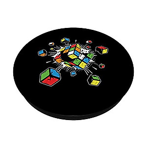 Exploding Cube Speed Cubing Puzzle Master PopSockets Swappable PopGrip