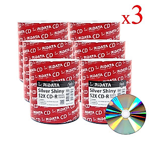 1800 Pack Ridata CD-R 52X 700MB 80Min Silver Shiny Blank Media Recordable Disc