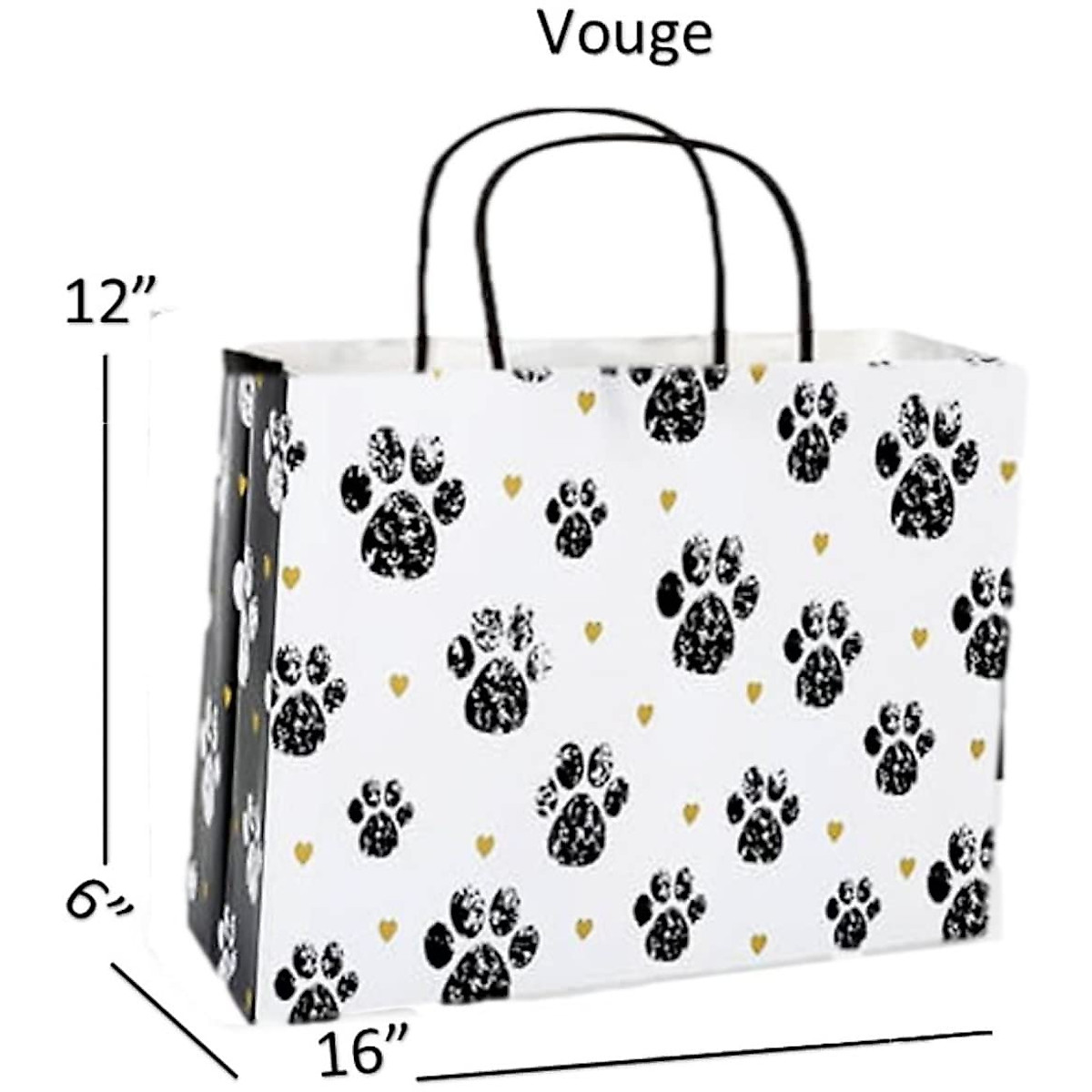 Pooch Paw Doogie Print Paper Large Shopper Gift Bag Quantity of 5