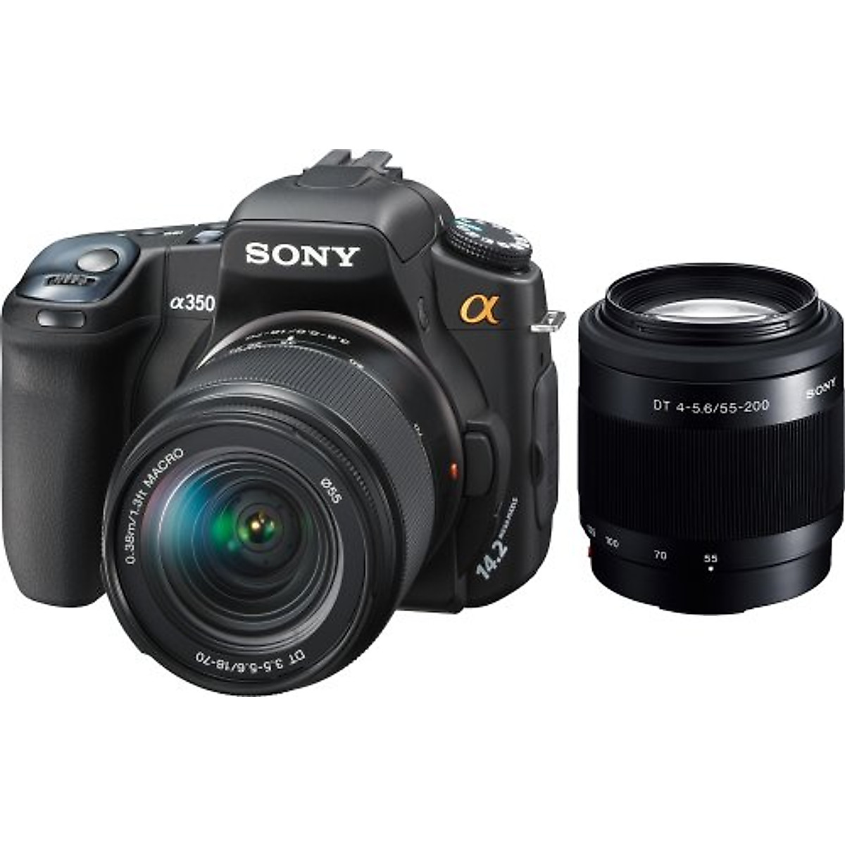 Sony Alpha DSLRA350X 14.2MP Digital SLR Camera with Super SteadyShot Image Stabilization with DT 18-70mm f/3.5-5.6 & DT 55-200mm f/4-5.6 Zoom Lenses
