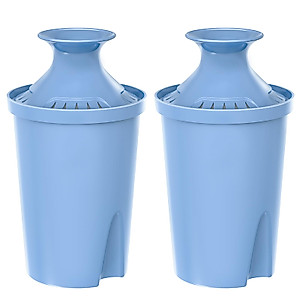 2-Pack Elite Water Filter Replacements for Brita Water Pitchers and Dispensers, Reduce Chlorine, Lead, Bad Taste & Odor, Lasts 6-Month