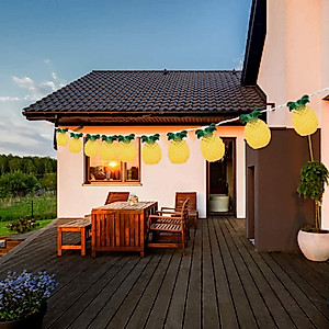 Dr.BeTree Pineapple String Lights 8.5ft, Funny Pineapple String Lights 10 Large Pineapple Lights, Tropical Beach Themed Pineapple Fairy Lights for Home Birthday Party Decor, White Wire