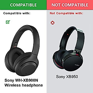XB900N Ear Pads - Replacement Ear Cushion Compatible with Sony WH-XB900N WHXB900 / WH-CH710N / WH-CH700N (WHCH700N) & MDR-ZX780 (ZX780DC) / MDR-ZX770 (ZX770BN ZX770BT) / MDR-10R (10RNC 10RBT)Headphone