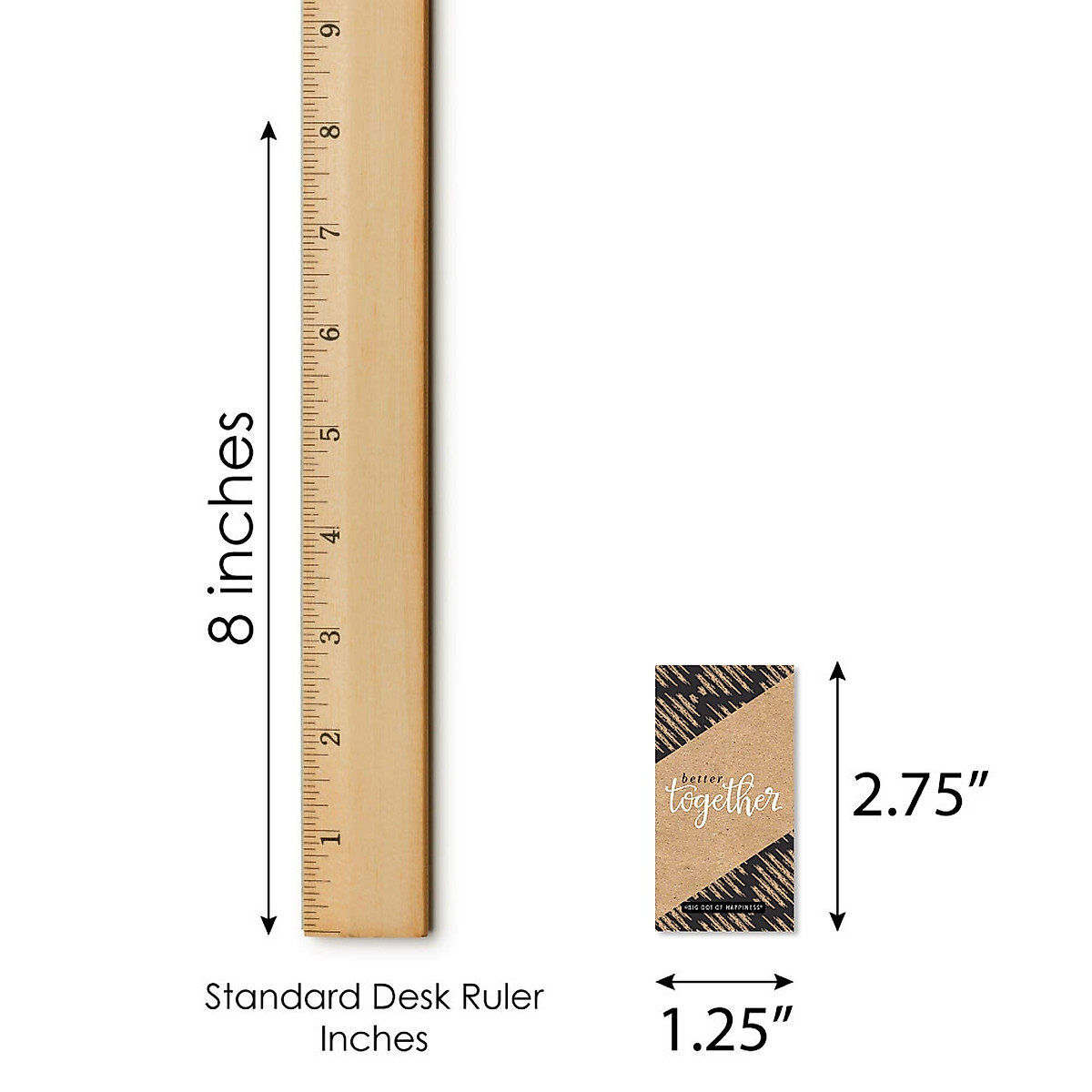 Big Dot of Happiness Better Together - Mini Candy Bar Wrapper Stickers - Wedding or Bridal Shower Small Favors - 40 Count