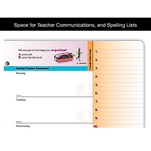 Dated Primary Student Planner 2023-2024 Academic School Year, Large (8.5" by 11") Block Style Datebook with Classic Primary Block Cover